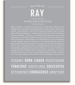 Ray | Name Art Print – Name Stories