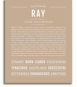 Ray | Name Art Print – Name Stories