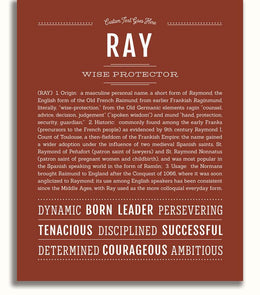 Ray | Name Art Print – Name Stories