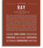 Ray Personalized Name Meaning Art Prints – Name Stories