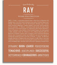 Ray Personalized Name Meaning Art Prints – Name Stories