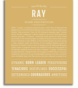 Ray | Name Art Print – Name Stories
