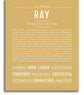 Ray Personalized Name Meaning Art Prints – Name Stories