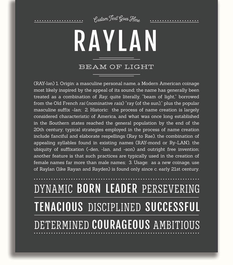 Raylan | Name Art Print – Name Stories