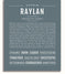 Raylan | Name Art Print – Name Stories