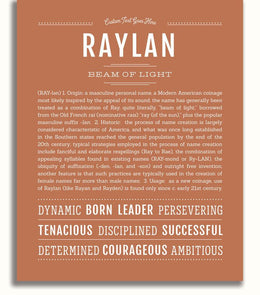 Raylan | Name Art Print – Name Stories