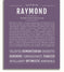 Raymond Personalized Name Meaning Art Prints – Name Stories