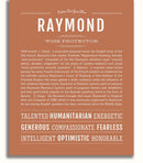 Raymond | Name Art Print – Name Stories