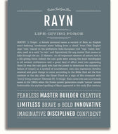 Rayn | Name Art Print – Name Stories