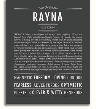 Rayna | Name Art Print – Name Stories