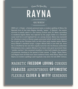 Rayna | Name Art Print – Name Stories