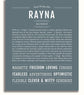 Rayna Personalized Name Meaning Art Prints – Name Stories