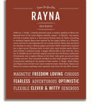 Rayna | Name Art Print – Name Stories