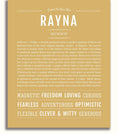 Rayna | Name Art Print – Name Stories