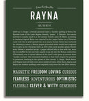 Rayna | Name Art Print – Name Stories