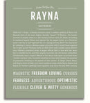 Rayna | Name Art Print – Name Stories