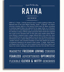 Rayna | Name Art Print – Name Stories
