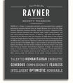 Rayner | Name Art Print – Name Stories
