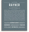 Rayner | Name Art Print – Name Stories
