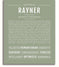 Rayner Personalized Name Meaning Art Prints – Name Stories