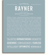 Rayner | Name Art Print – Name Stories