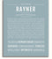 Rayner Personalized Name Meaning Art Prints – Name Stories