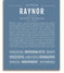 Raynor Personalized Name Meaning Art Prints – Name Stories