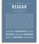 Reagan Personalized Name Meaning Art Prints – Name Stories
