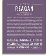 Reagan (male) | Name Art Print – Name Stories