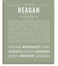 Reagan Personalized Name Meaning Art Prints – Name Stories