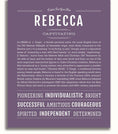 Rebecca | Name Art Print – Name Stories