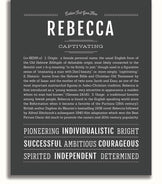 Rebecca | Name Art Print – Name Stories
