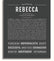 Rebecca | Name Art Print – Name Stories