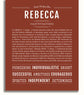 Rebecca Personalized Name Meaning Art Prints – Name Stories