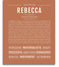 Rebecca Personalized Name Meaning Art Prints – Name Stories