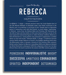 Rebecca | Name Art Print – Name Stories