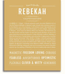 Rebekah | Name Art Print – Name Stories