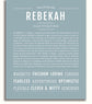 Rebekah | Name Art Print – Name Stories