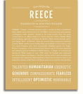 Reece (female) | Name Art Print – Name Stories