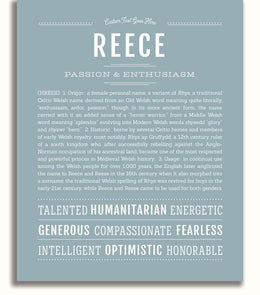 Reece (female) | Name Art Print – Name Stories