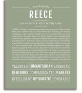 Reece (male) | Name Art Print – Name Stories