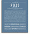 Reece Personalized Name Meaning Art Prints – Name Stories