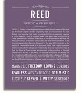 Reed (female) | Name Art Print – Name Stories