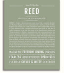 Reed (female) | Name Art Print – Name Stories