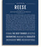 Reese (female) | Name Art Print – Name Stories