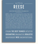 Reese (male) | Name Art Print – Name Stories
