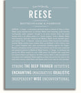 Reese (male) | Name Art Print – Name Stories