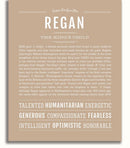 Regan | Name Art Print – Name Stories