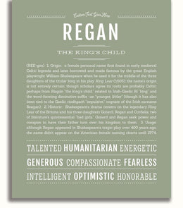 Regan | Name Art Print – Name Stories