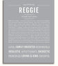 Reggie | Name Art Print – Name Stories